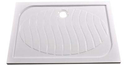 China Contemporary Flat Polymarble Shower Base Anti Slip Tray KPN1408-120 for sale