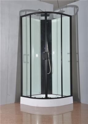 China Circle Quadrant Shower Cabin with white acrylic tray and roof for sale