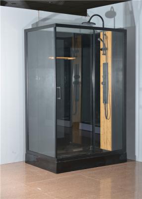 China Shower Cabin with White  acrylic tray 1200*800*2250cm black  aluminium for sale