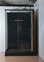 China Shower Cabin with White  acrylic tray 1200*800*2250cm black  aluminium for sale