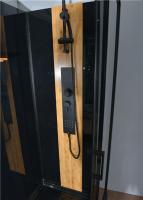 China Shower Cabin with White  acrylic tray 1200*800*2250cm black  aluminium for sale