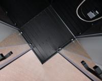 China Square Bathroom Shower Cabins Grey Acrylic ABS Tray Black aluminium for sale