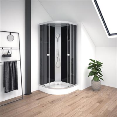China Free Standing Quadrant Shower Cubicles With Transparent Tempered Glass Fixed Panel for sale