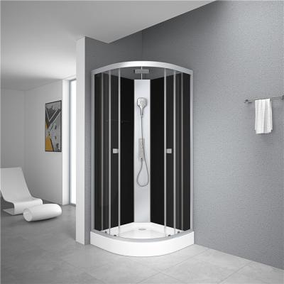 China Circle Quadrant Shower Cabin with white acrylic tray and roof 85X85X225cm for sale