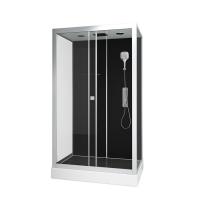 China Shower Cabin with White  acrylic tray 1100*800*2250cm  silive  aluminium for sale