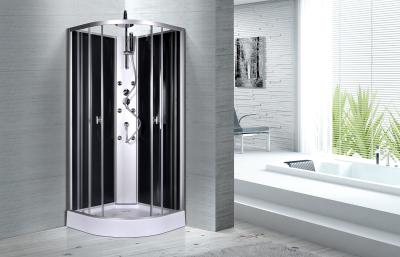 China Circle Quadrant Shower Cabin with white acrylic tray and roof 85X85X225cm for sale