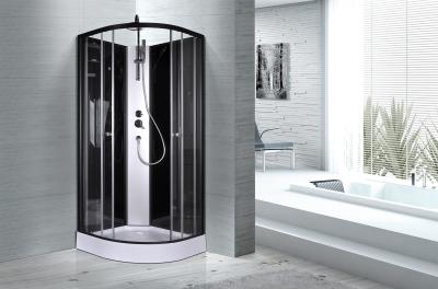 China Circle Quadrant Shower Cabin with white acrylic tray and roof 85X85X225cm for sale