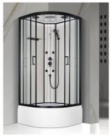 China Shower Cabin with White  acrylic tray 900*900*2150cm   gold alumimium ,High tray for sale