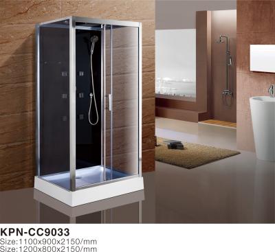 China Shower Cabin with White  acrylic tray 1100*800*2150cm  silive  aluminium for sale