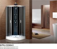 China Shower Cabin with white   acrylic tray  chrome aluminium for sale