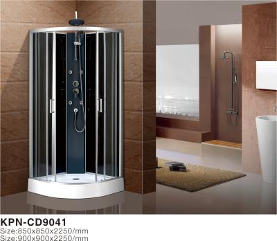 China Shower Cabin with white   acrylic tray  chrome aluminium for sale