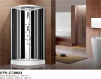China Shower Cabin with white   acrylic tray  chrome aluminium for sale