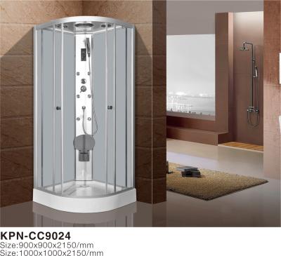 China Shower Cabin with white   acrylic tray  silive  aluminium for sale