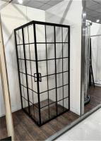 China Shower Cabins , Shower Units 900 X 900 X 1900 mm square  black aluminum for sale
