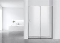 China Certified Aluminum Frame Arc Glass Shower Enclosures Clear Tempered Glass ABS Tray for sale