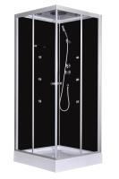 China Fashion Massage Corner Shower Stalls , Square Shower Cabin with white acrylic tray and roof 900x900x2150mm for sale
