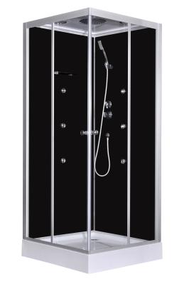 China Fashion Massage Corner Shower Stalls , Square Shower Cabin with white acrylic tray and roof 900x900x2150mm for sale