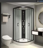 China Free Standing Quadrant Shower Cubicles With Transparent Tempered Glass Fixed Panel for sale