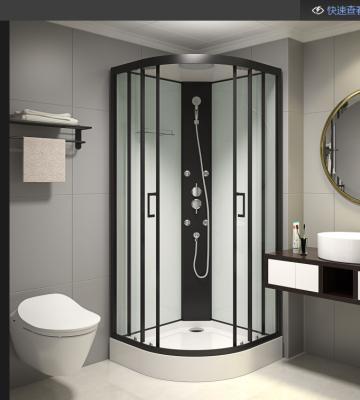 China Free Standing Quadrant Shower Cubicles With Transparent Tempered Glass Fixed Panel for sale