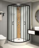 China 900*900*2150mm Custom Quadrant Shower Cubicles ,black ,low tray bathroom for sale