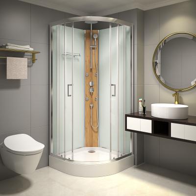 China Bamboo  Custom Quadrant Sliding Door Shower Cubicles,low tray  900*900*2250mm Bathroomoom for sale