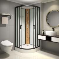 China 900*900*2150mmCustom Quadrant Sliding Door Shower Cubicles ,bamboo,low white tray for sale