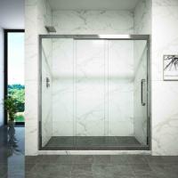 China Dry Wet Separation One Type Glass Shower Door for sale