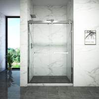 China Double Sliding Aluminum Alloy Frame Toughened Glass Shower Door for sale