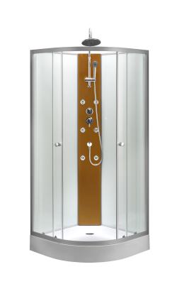 China Free Standing Curved Corner Bathroom Glass Cabin 900x900x2250mm for sale