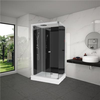 China silive painted Square Shower Cabin With White Acrylic ABS Tray for sale