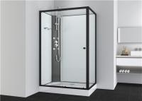 China Bathroom Shower Cabins , Quadrant Shower Units 1100 X 800 X 2250 mm BLack aluminium for sale
