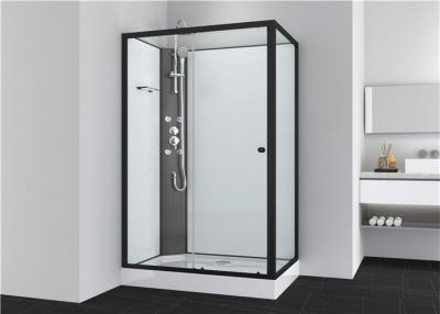 China Bathroom Shower Cabins , Quadrant Shower Units 1100 X 800 X 2250 mm BLack aluminium for sale