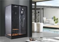 China Bathroom Shower Cabins , Quadrant Shower Units 1100 X 800 X 2250 mm BLack aluminium for sale