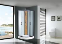 China Circle Quadrant Shower Cabin with white acrylic tray and roof for sale