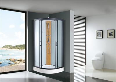 China Circle Quadrant Shower Cabin with white acrylic tray and roof for sale
