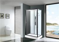 China Rectangular Free Standing Quadrant Shower Cubicles With Transparent Tempered Glass Fixed Panel for sale