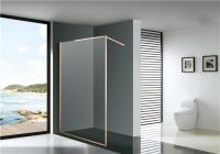 China Golden Explosion Proof Texture Shower Glass For Bathtub Free Standing for sale