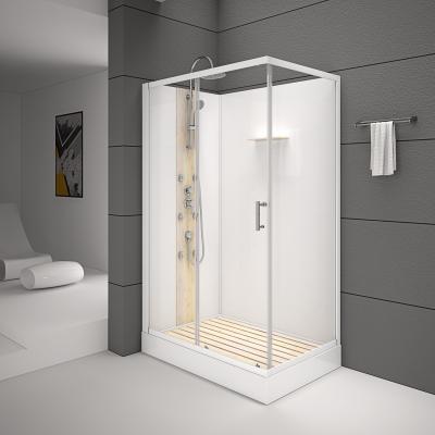 China Square Bathroom Shower Cabins White Acrylic ABS Tray white Painted 1200*80*225cm for sale
