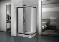 China Square Bathroom Shower Cabins black Acrylic ABS Tray black Painted 1200*80*225cm for sale