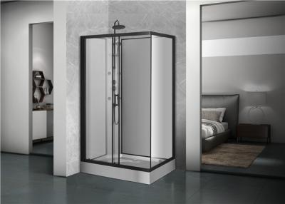 China Square Bathroom Shower Cabins black Acrylic ABS Tray black Painted 1200*80*225cm for sale
