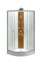 China Circle Quadrant Shower Cabin with white acrylic tray and roof for sale