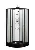China Circle Quadrant Shower Cabin with Black  acrylic tray 850*850*2250cm for sale