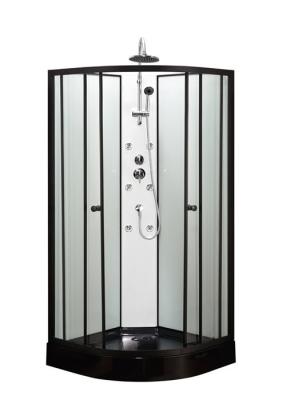China Circle Quadrant Shower Cabin with Black  acrylic tray 850*850*2250cm for sale