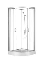 China Cirle 900*900*2150mm Aluminium Alloy Frame Toughened Glass Shower Cabin for sale