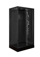 China Square Bathroom Shower Cabins black Acrylic ABS Trays black  Painted 120*80*225cm for sale