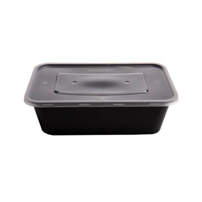 China Designrestaurant Disposable Cost Effective Custom Black Food Packaging Plastic Packaging Food Grade Box for sale