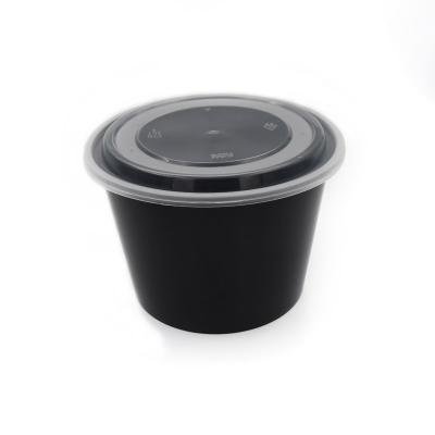 China Factory Custom Microwavable Food Grade Microwavable Go Take Away PP Plastic Disposable Soup Bowls With Lids for sale