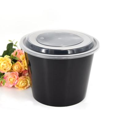 China Transparent Microwavable Plastic Bowl Food Grade Microwavable To Go PP Plastic Disposable Soup Bowls With Lids for sale