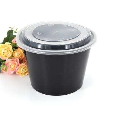 China Transparent Microwavable Plastic Bowl Food Grade Microwavable To Go PP Plastic Disposable Soup Bowls With Lids for sale