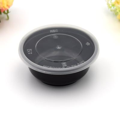 China Microwavable Disposable Noodle Salad Soup Rice Fruit Mixing Dining Togo Food Grade PP Set Takeaway Plastic Bowl With Clear Lid for sale